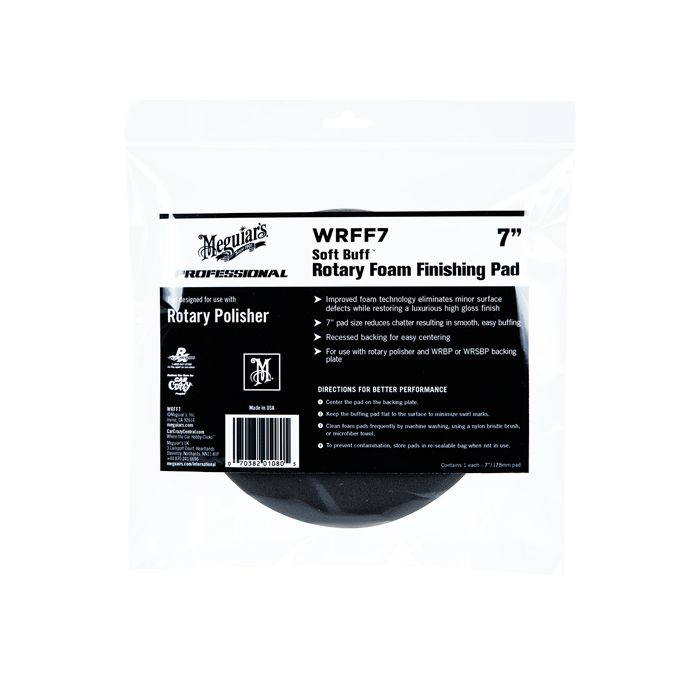 Meguiar's Soft Buff Rotary Foam Finishing Pad WRFF7, 7 inch (17.78 cm ...